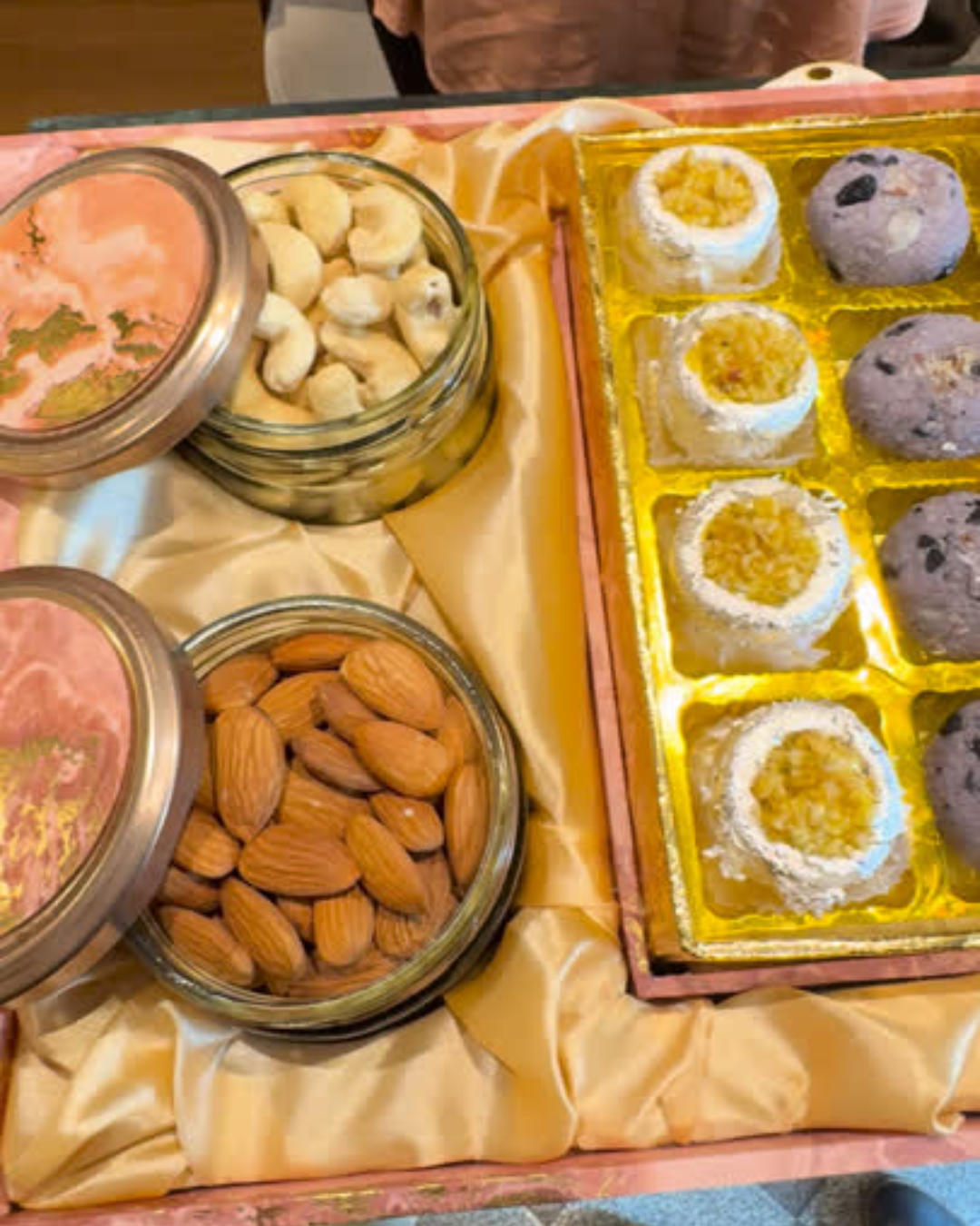 Long Box of sweets with Dryfruits & Dragees – sangeetasweets
